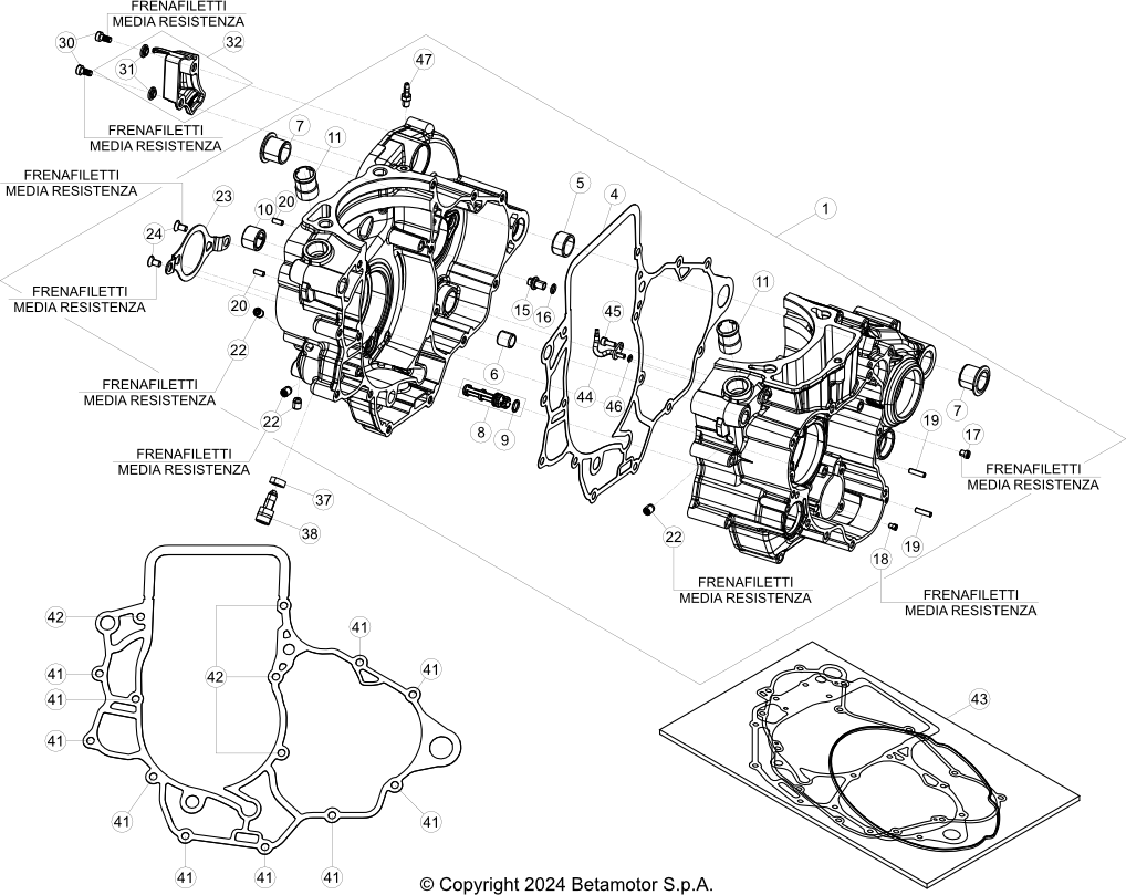 01 ENGINE CASE - Beta Genuine