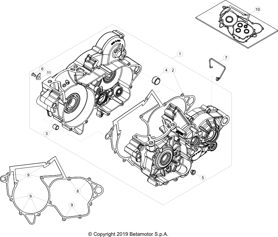 01 ENGINE CASE - Beta Genuine