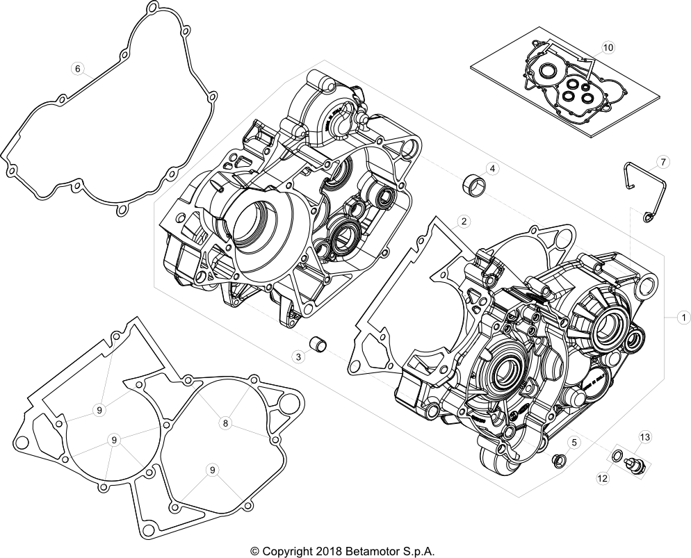 01 ENGINE CASE - Beta Genuine