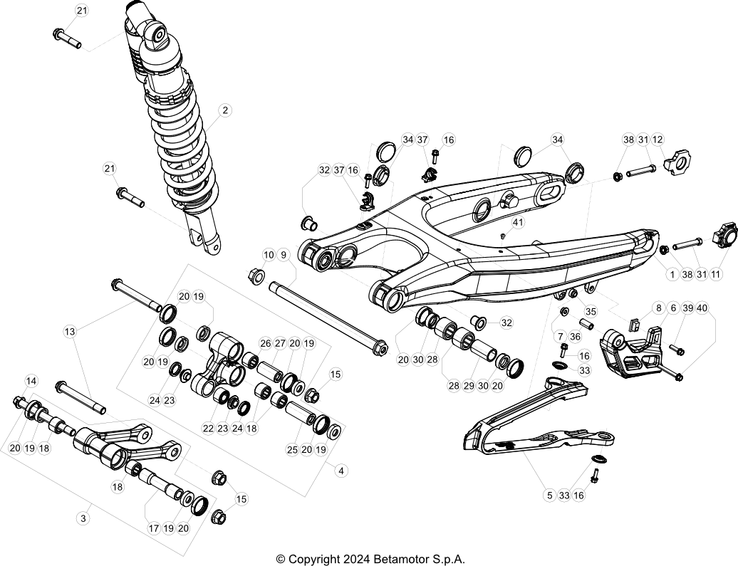 33 SWING ARM/REAR SUSPENSION - Beta Genuine