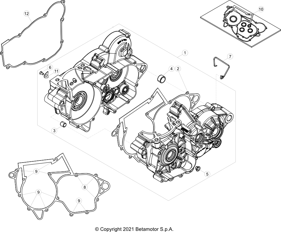 01 ENGINE CASE - Beta Genuine